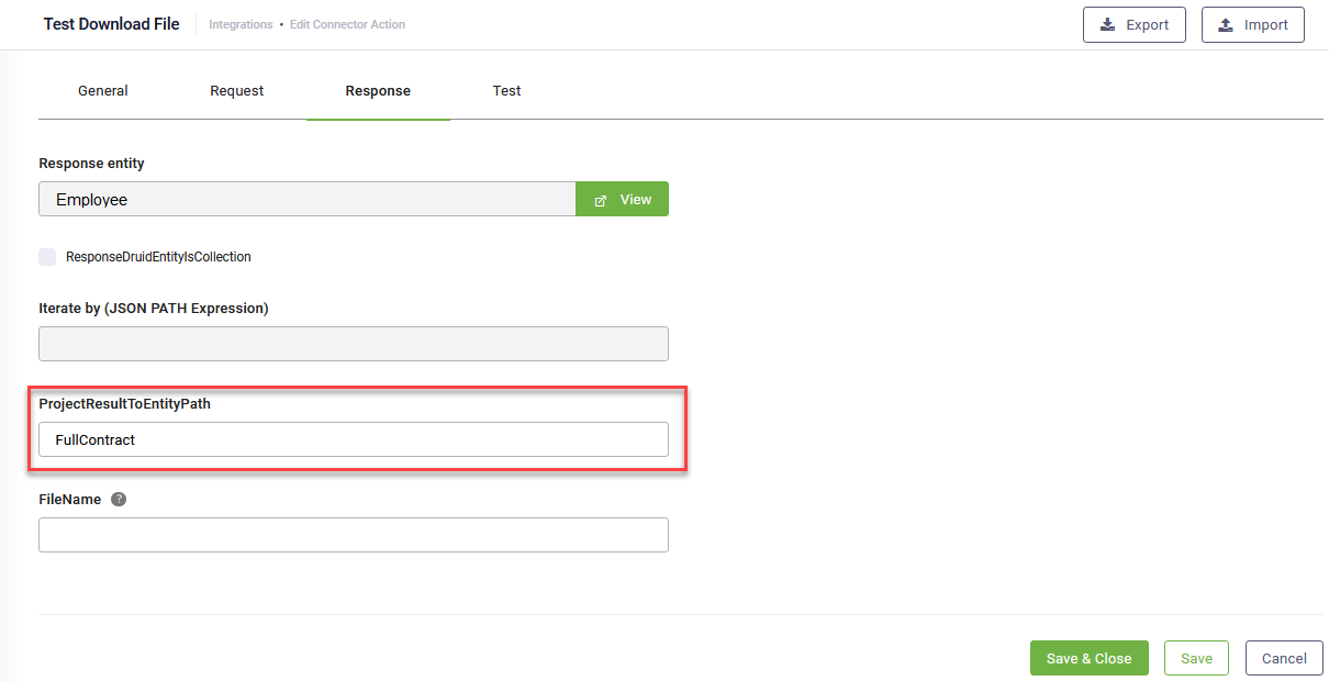 Use Case for using Form Data Request Type